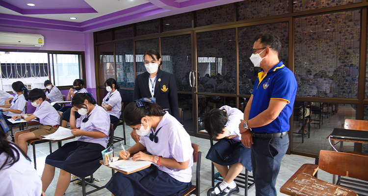 โรงเรียนรัตนาธิเบศร์ - ข่าวกิจกรรม - การสอบธรรมสนามหลวงธรรมศึกษาประจำปีการศึกษา 2565